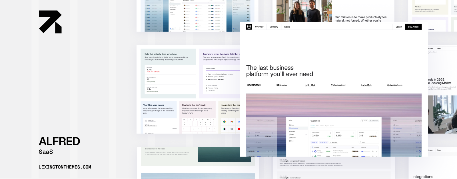 Alfred — an Astro & Tailwind CSS SaaS template